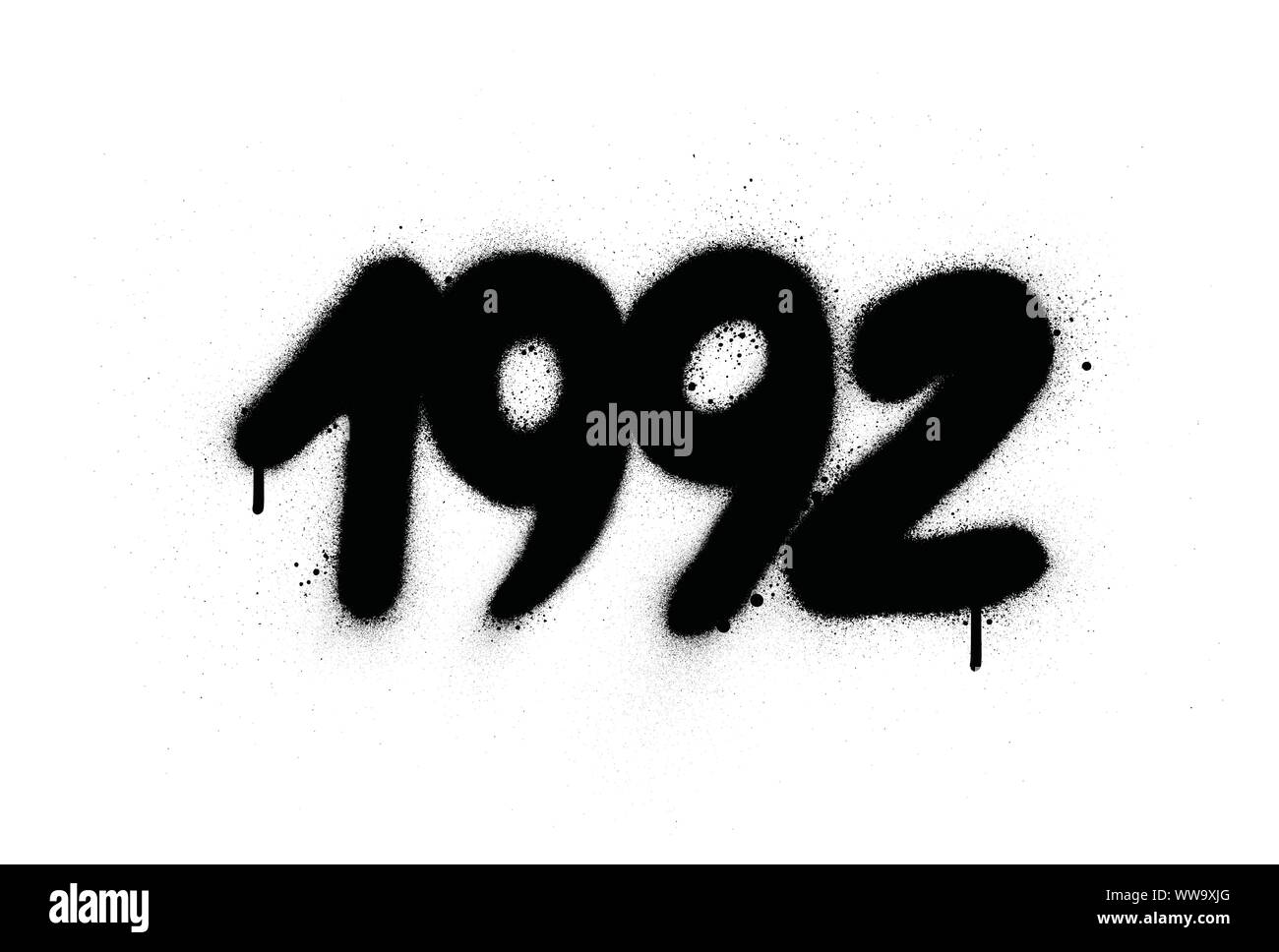 graffiti 1992 date sprayed in black over white Stock Vector Image & Art ...