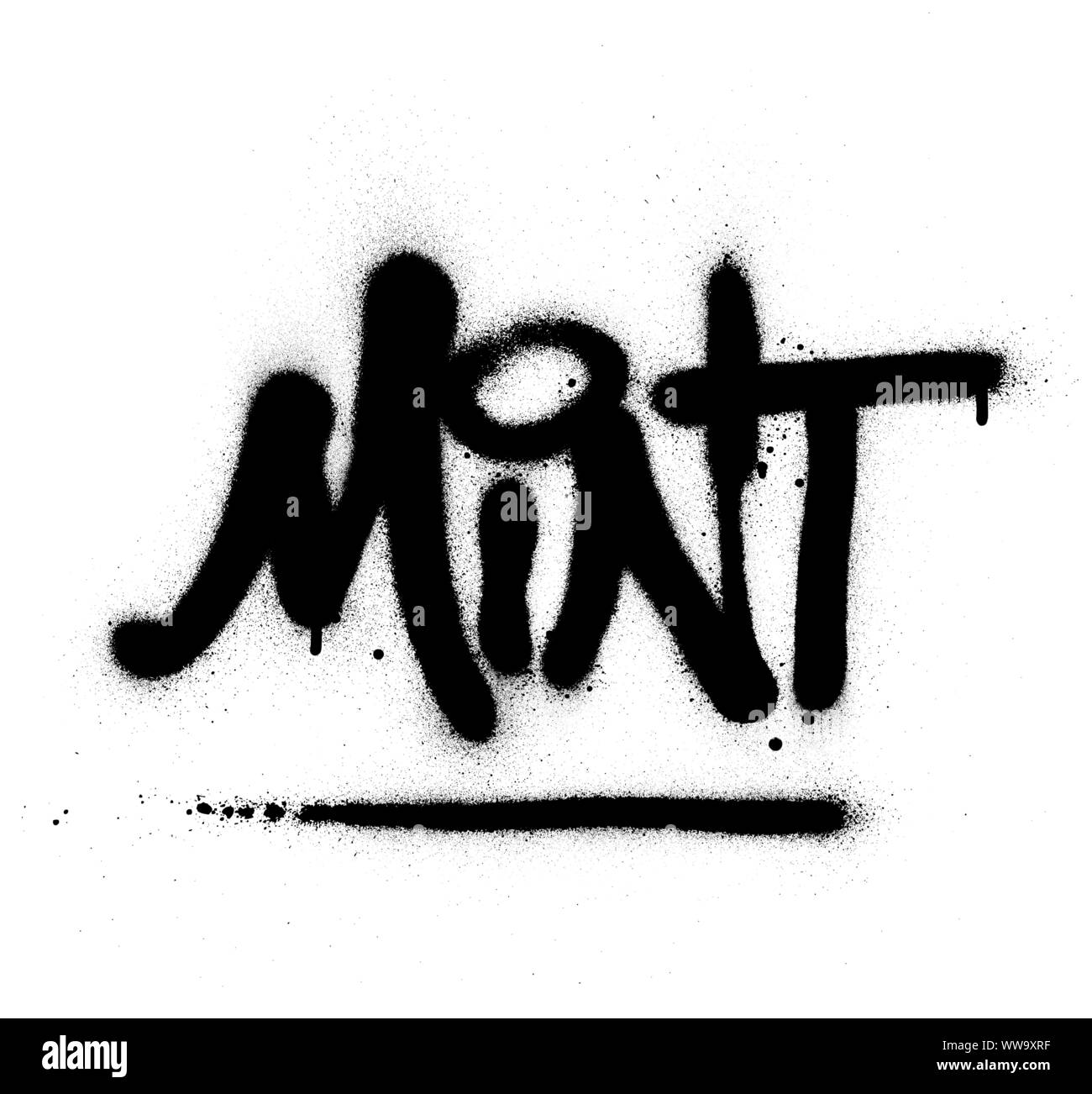 graffiti mint word sprayed in black over white Stock Vector Image & Art ...
