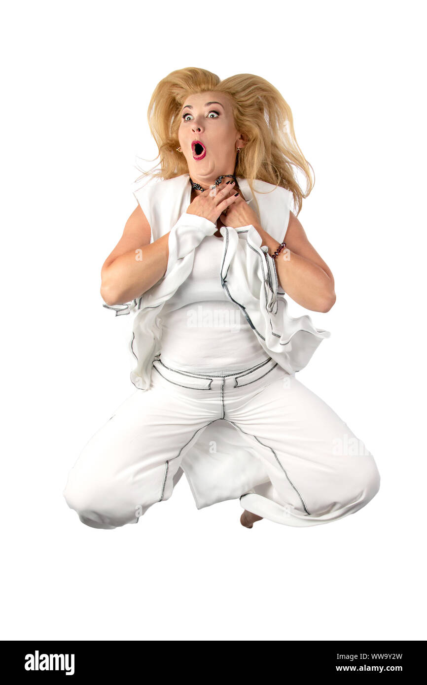 Happy surprised winner adult Cut Out Stock Images & Pictures - Alamy