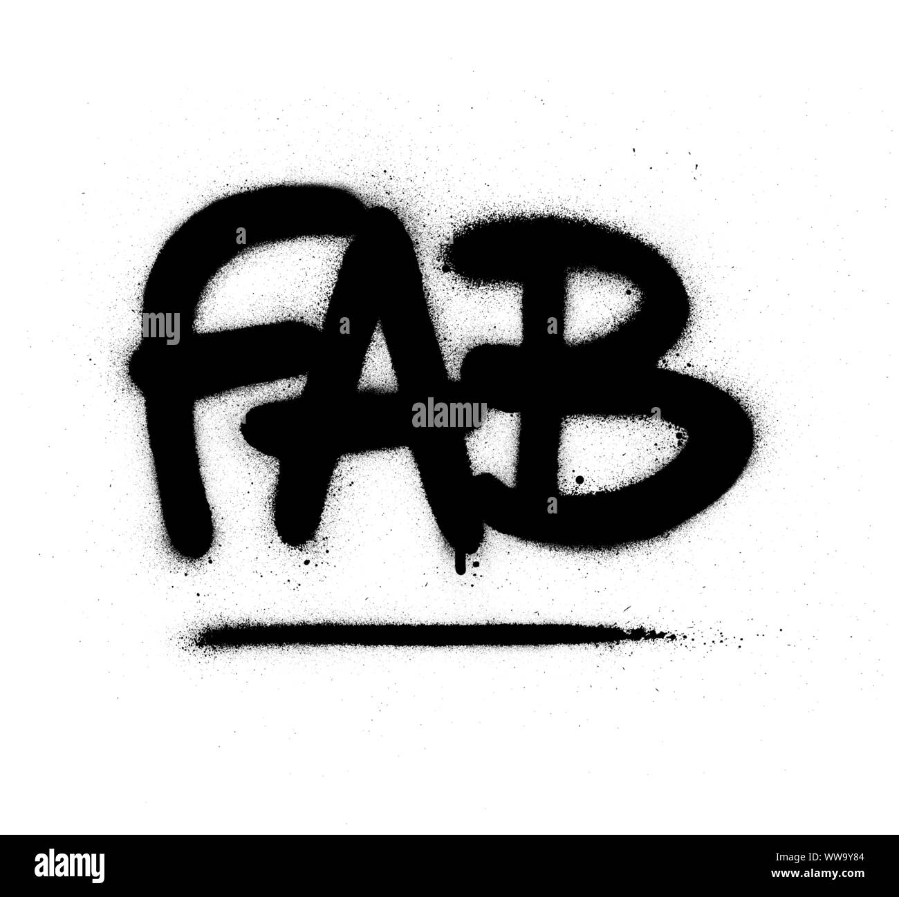 graffiti fab word sprayed in black over white Stock Vector Image & Art ...