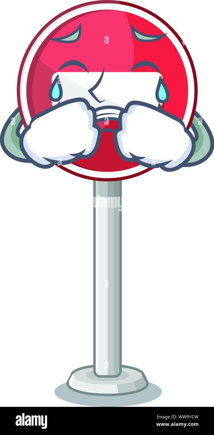 Crying no entry isolated in the character Stock Vector Image & Art - Alamy