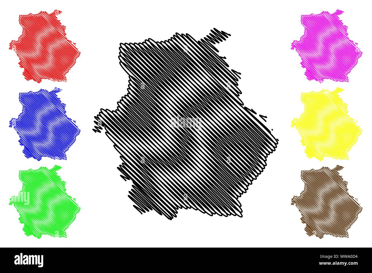 Western Macedonia Region (Greece, Hellenic Republic, Hellas) map vector ...