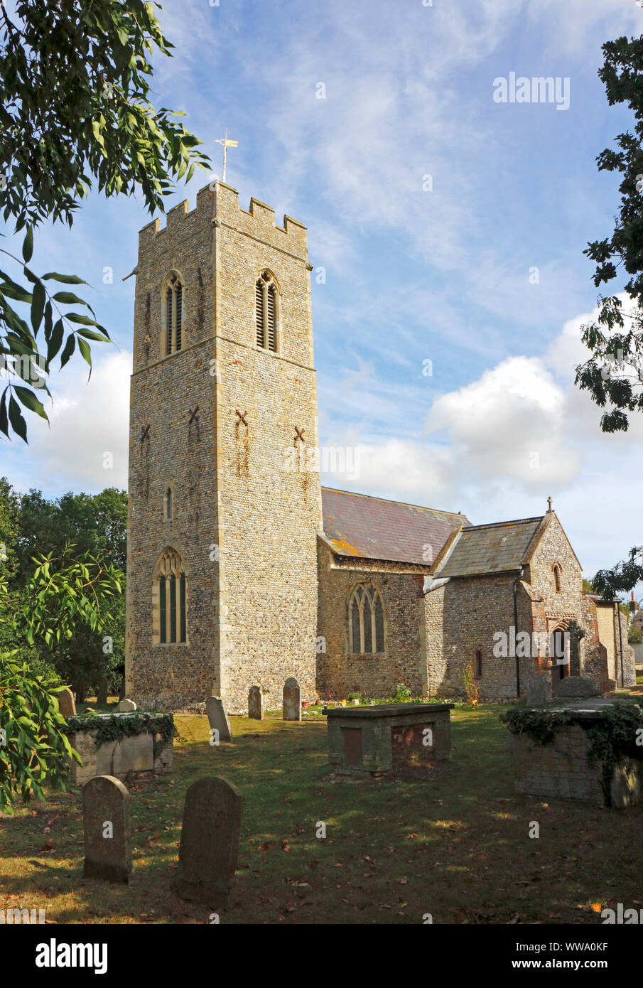 A view of the parish Church of St Michael at Sutton, Norfolk, England ...