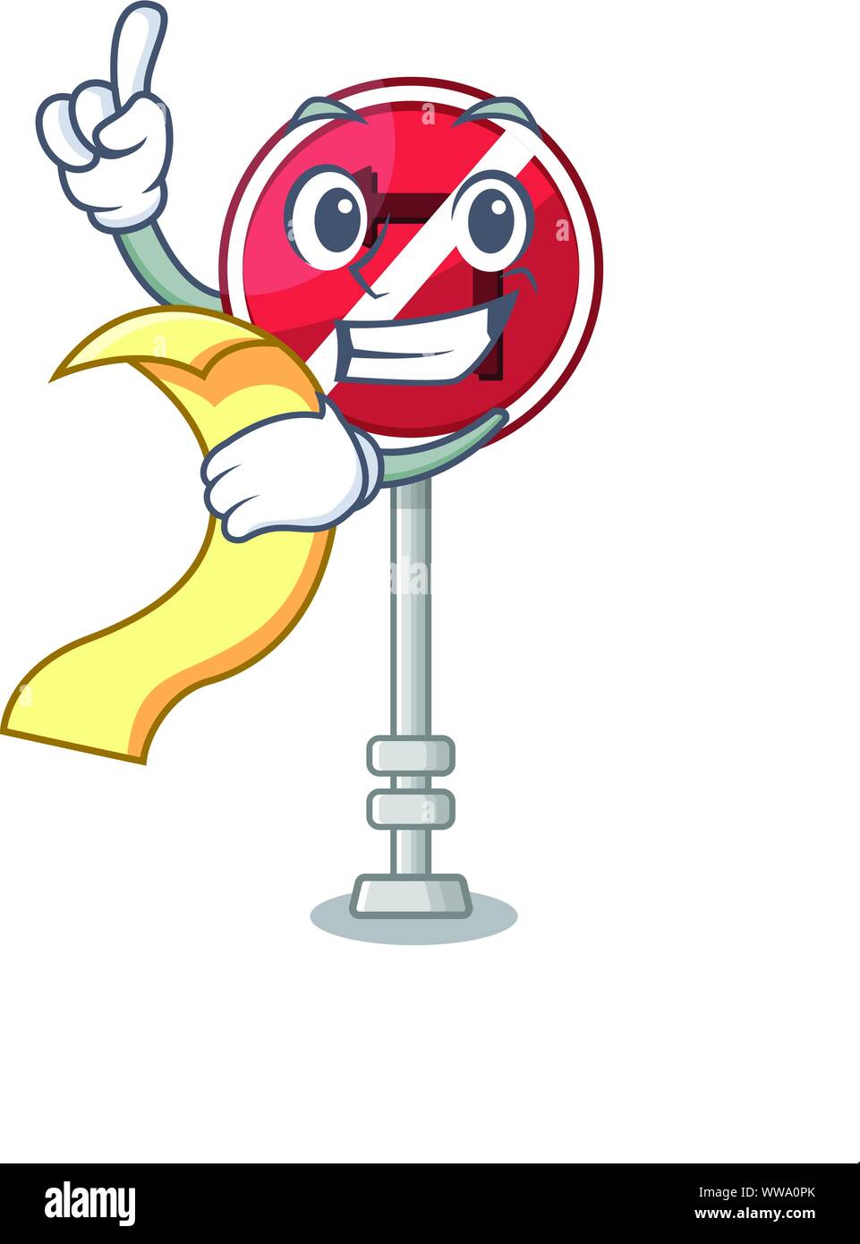 With menu no left turn with cartoon shape Stock Vector Image & Art - Alamy