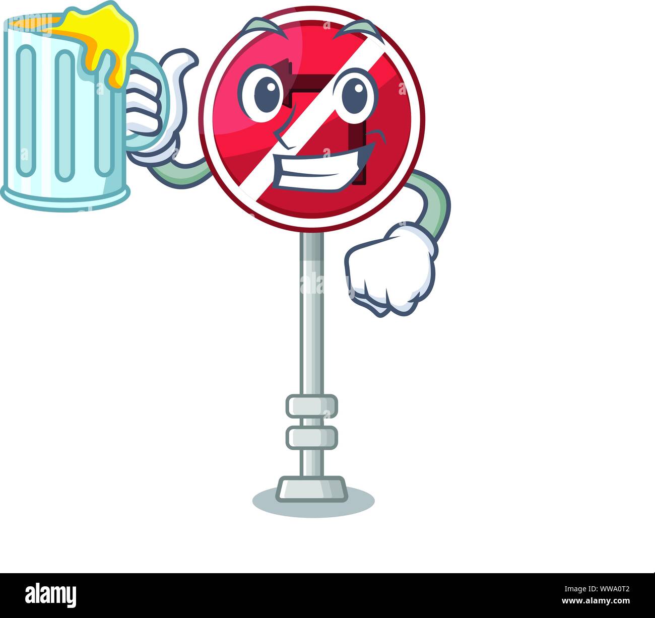 With juice no left turn with cartoon shape Stock Vector Image & Art - Alamy