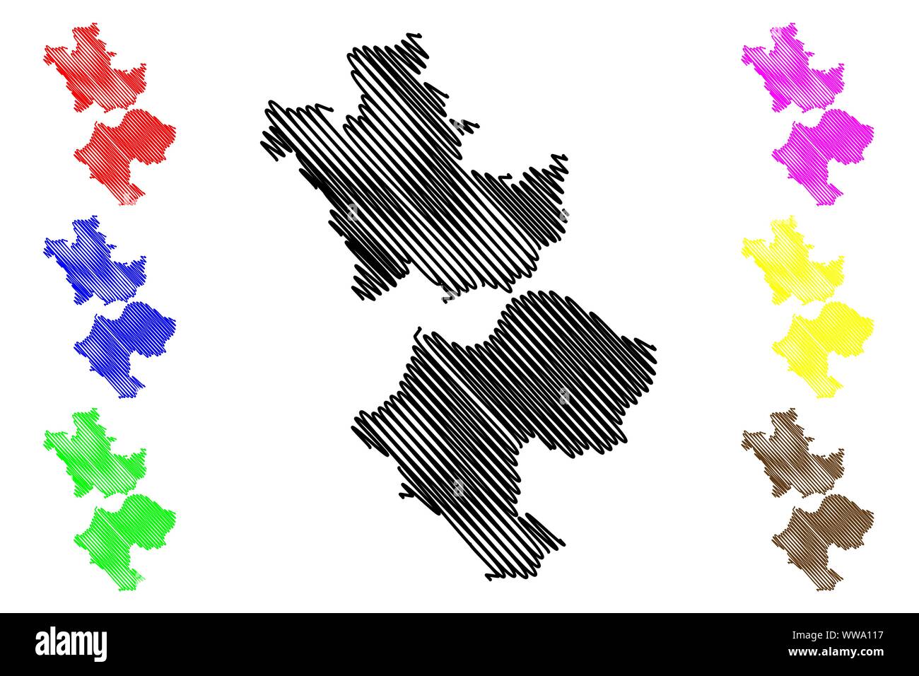 Western Greece Region (Greece, Hellenic Republic, Hellas) map vector ...