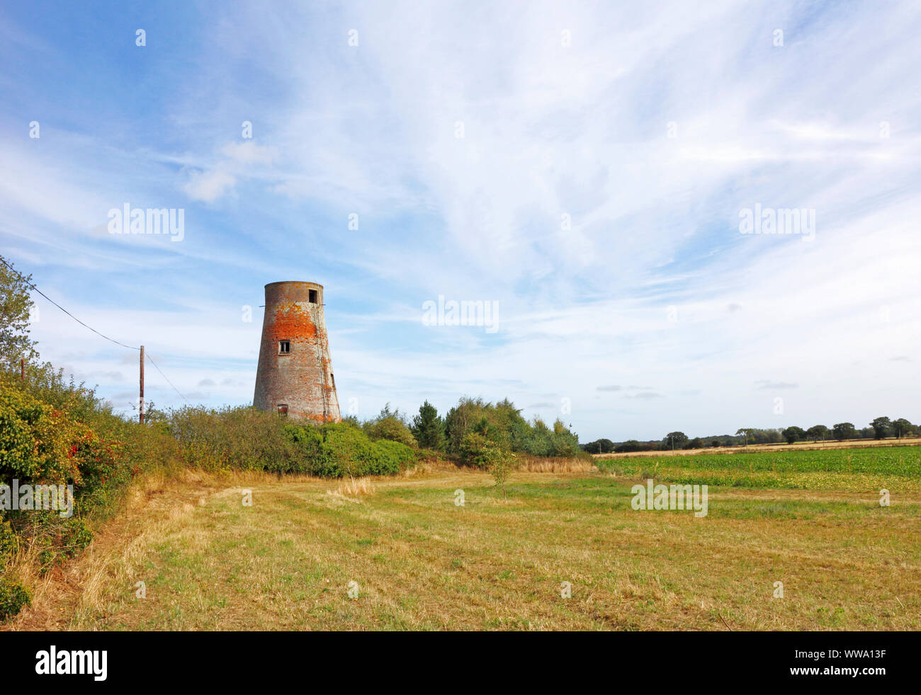 A view of the old Corn Mill in English country landscape at Ingham ...