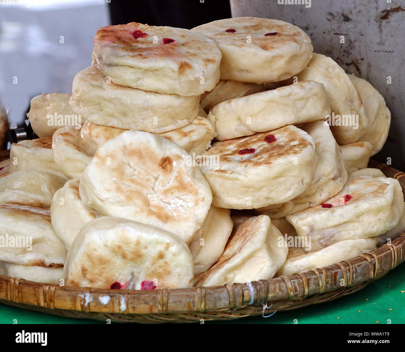 Chinese steamed and fried buns stuffed with meat and vegetables Stock ...