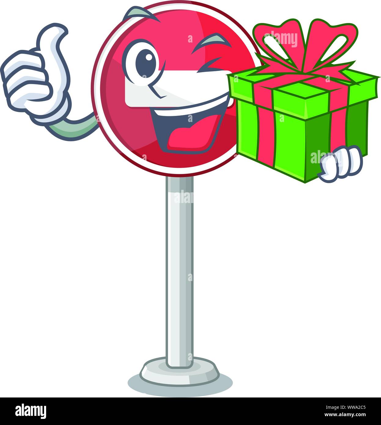 With gift no entry isolated in the character Stock Vector Image & Art ...