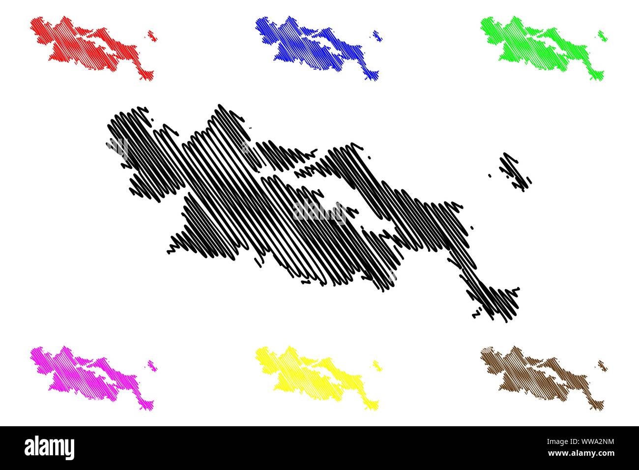 Central Greece Region (Greece, Hellenic Republic, Hellas) map vector ...