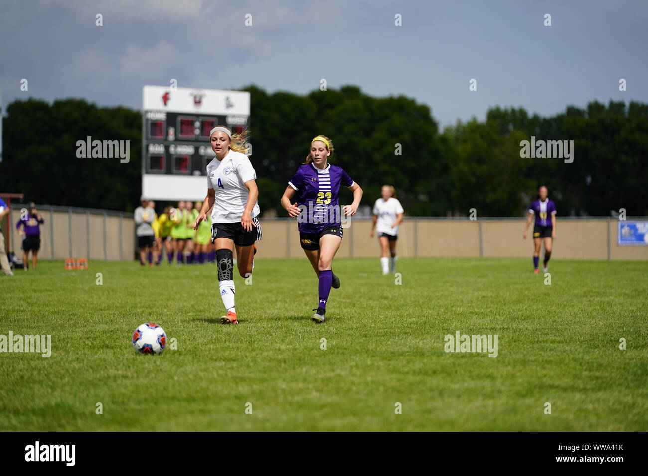 Stevens Point women's College soccer game. The Pointers team took on ...