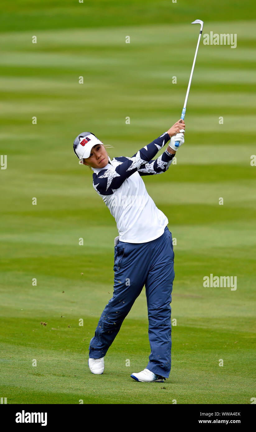 Team USA's Danielle Kang plays from the 8th fairway during the ...