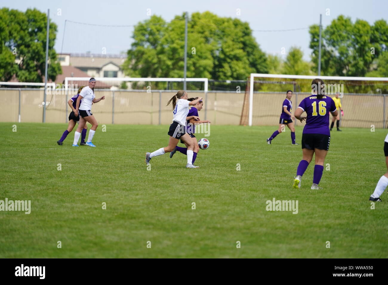 Stevens Point women's College soccer game. The Pointers team took on ...