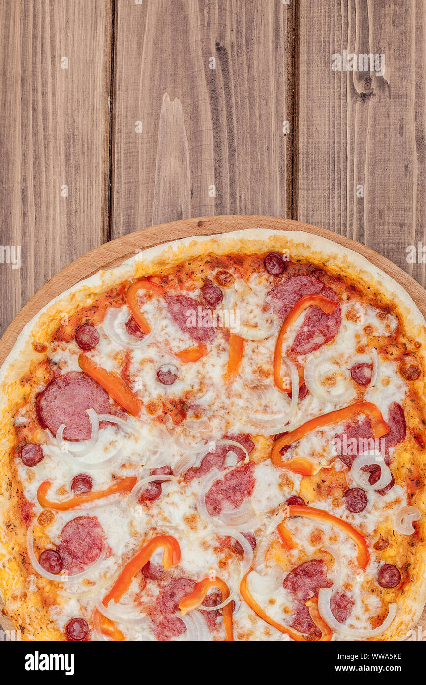 Pizza capricciosa traditional italian meal from prosciutto mushrooms ...