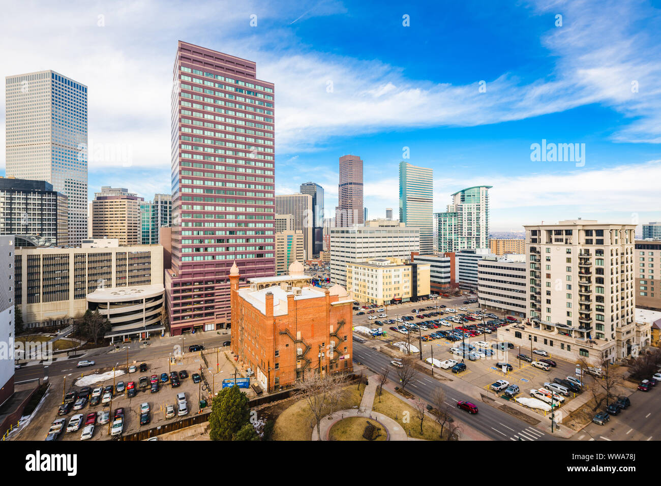 Office Buildings Of Downtown Denver High Resolution Stock Photography ...
