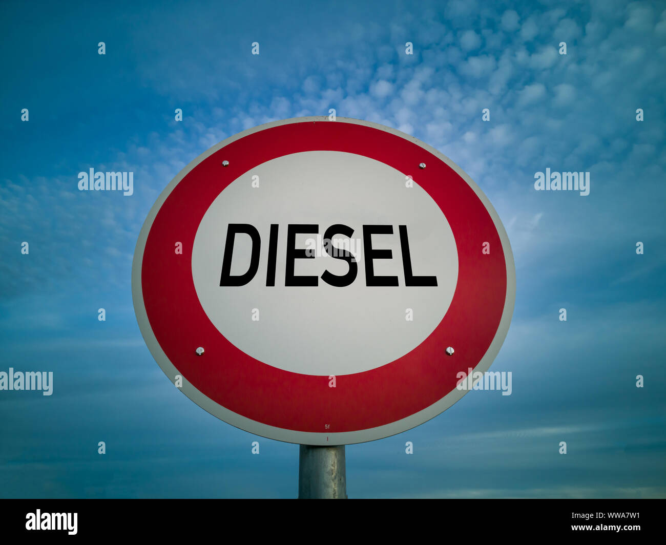 Road sign in Germany. Ban for diesel engine vehicles Stock Photo - Alamy