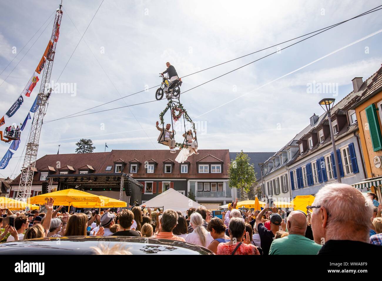 Breisach, Germany. 14th Sep, 2019. Bridegroom Sven Lier and bride Anna ...