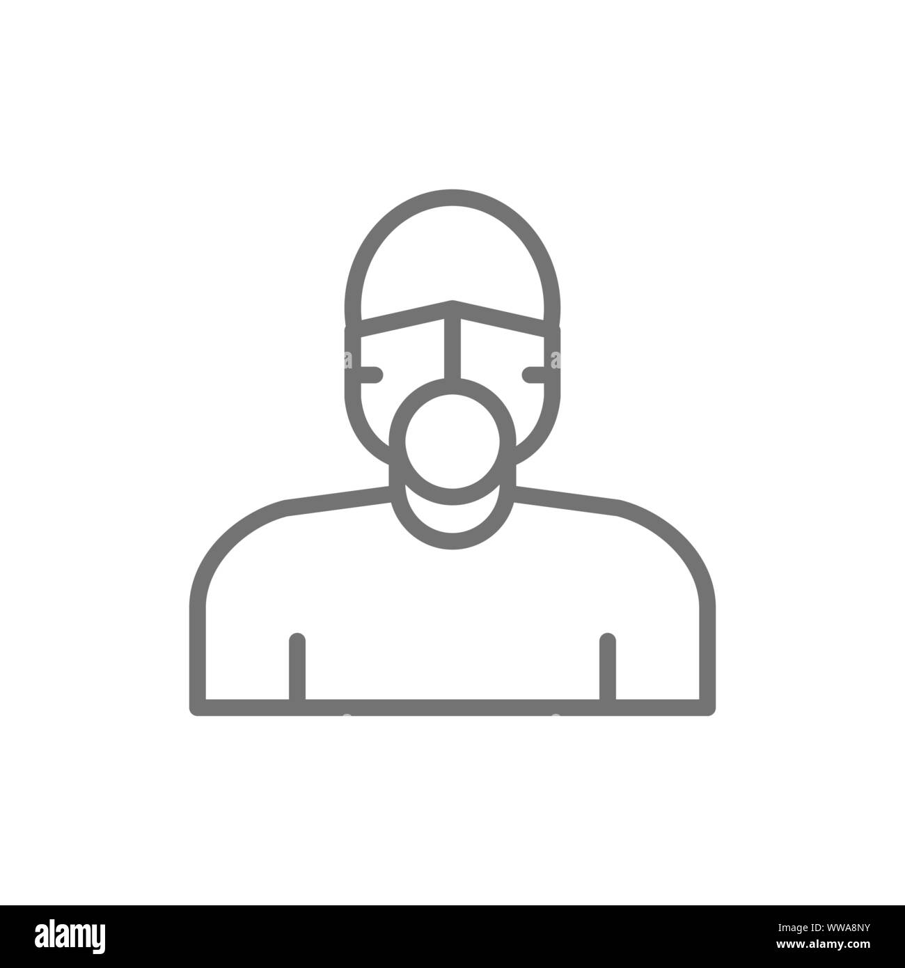 Vector man in respiratory system line icon Stock Vector Image & Art - Alamy