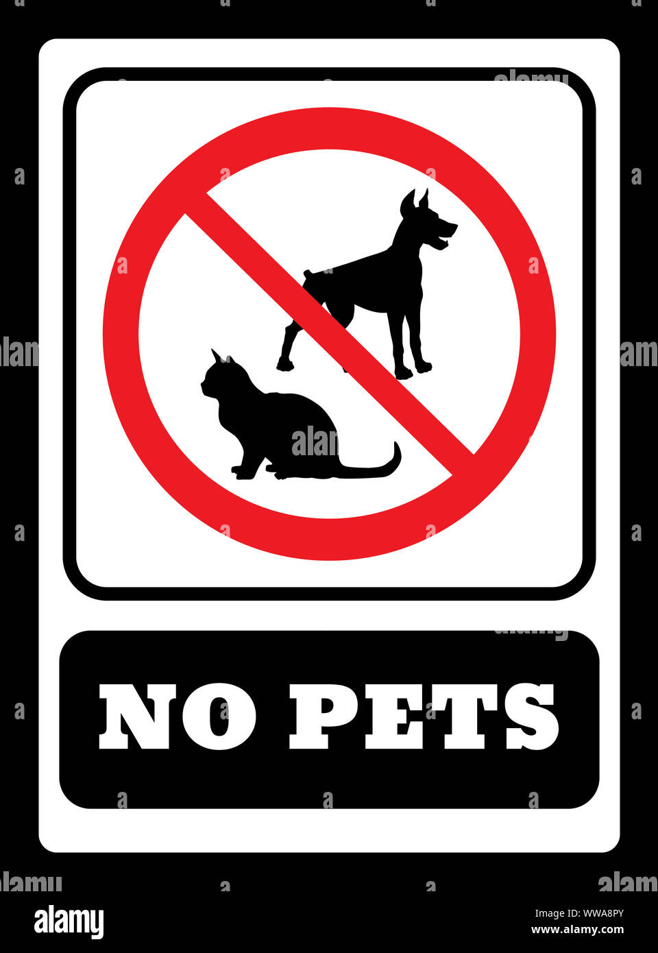 No Pets Sign Pets Are Not Allowed Icon Stock Photo Alamy