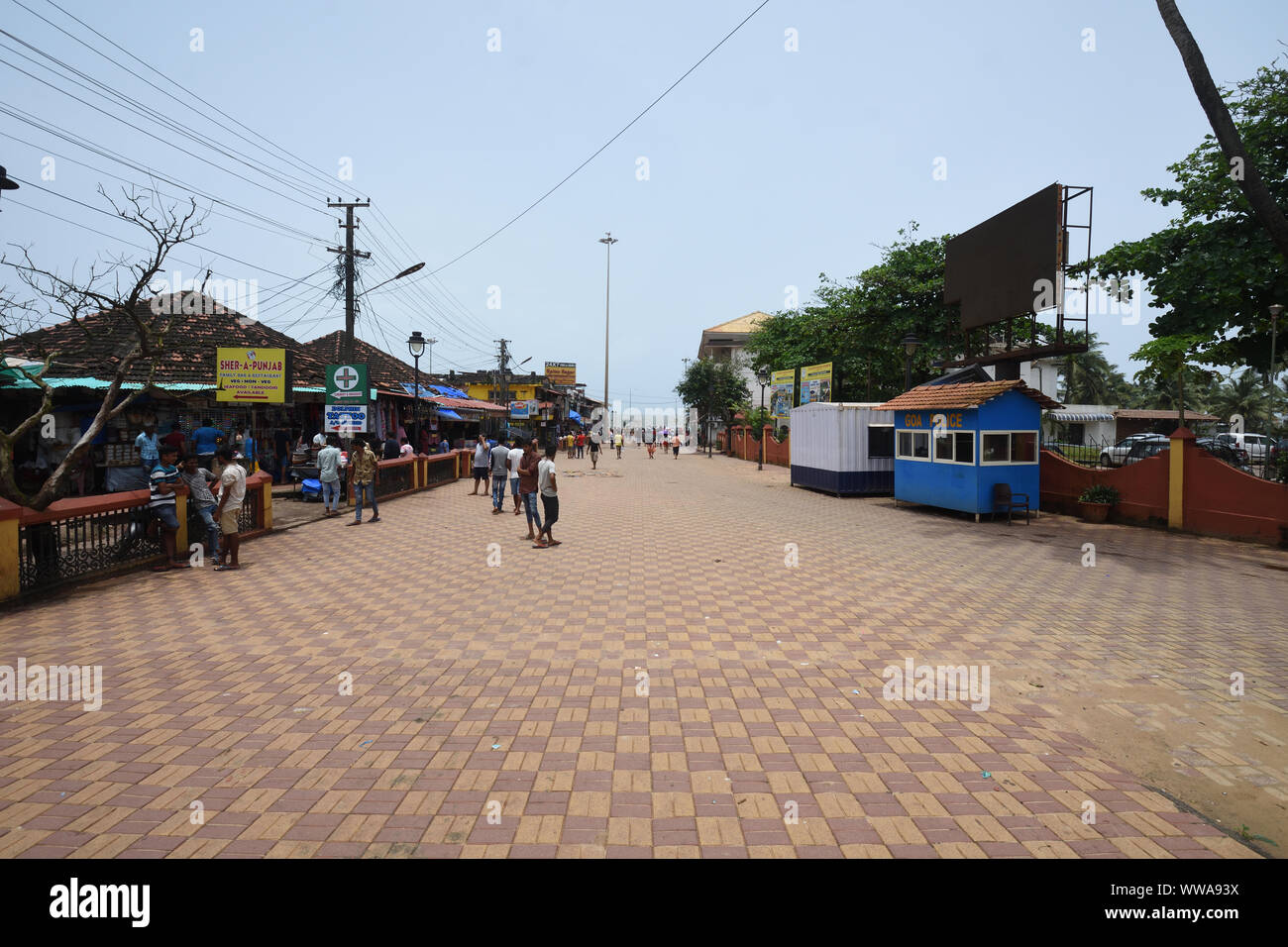 Calangute Beach approach footpath. North Goa, Goa, India Stock Photo ...