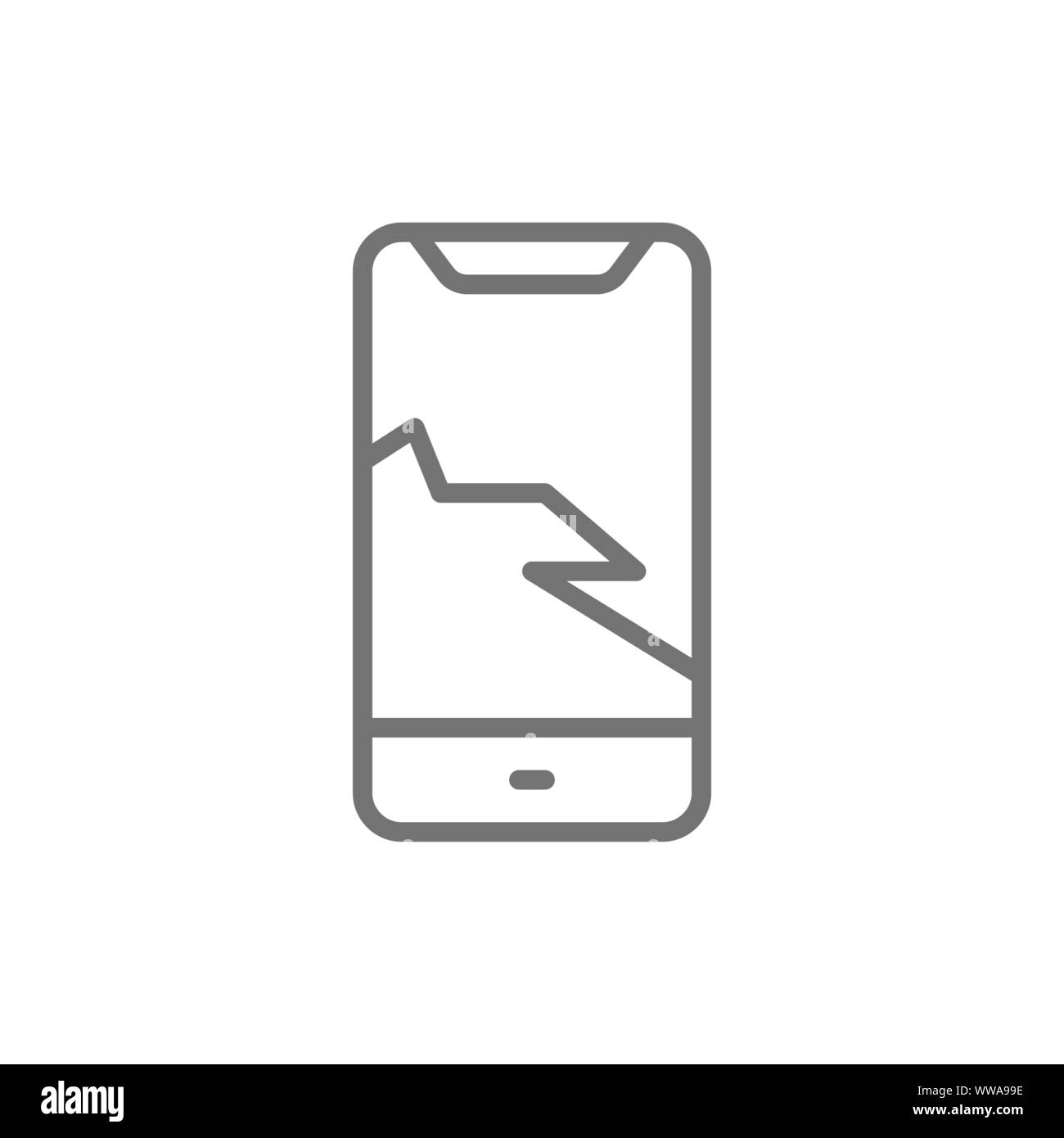 Mobile cracked screen Stock Vector Images - Alamy