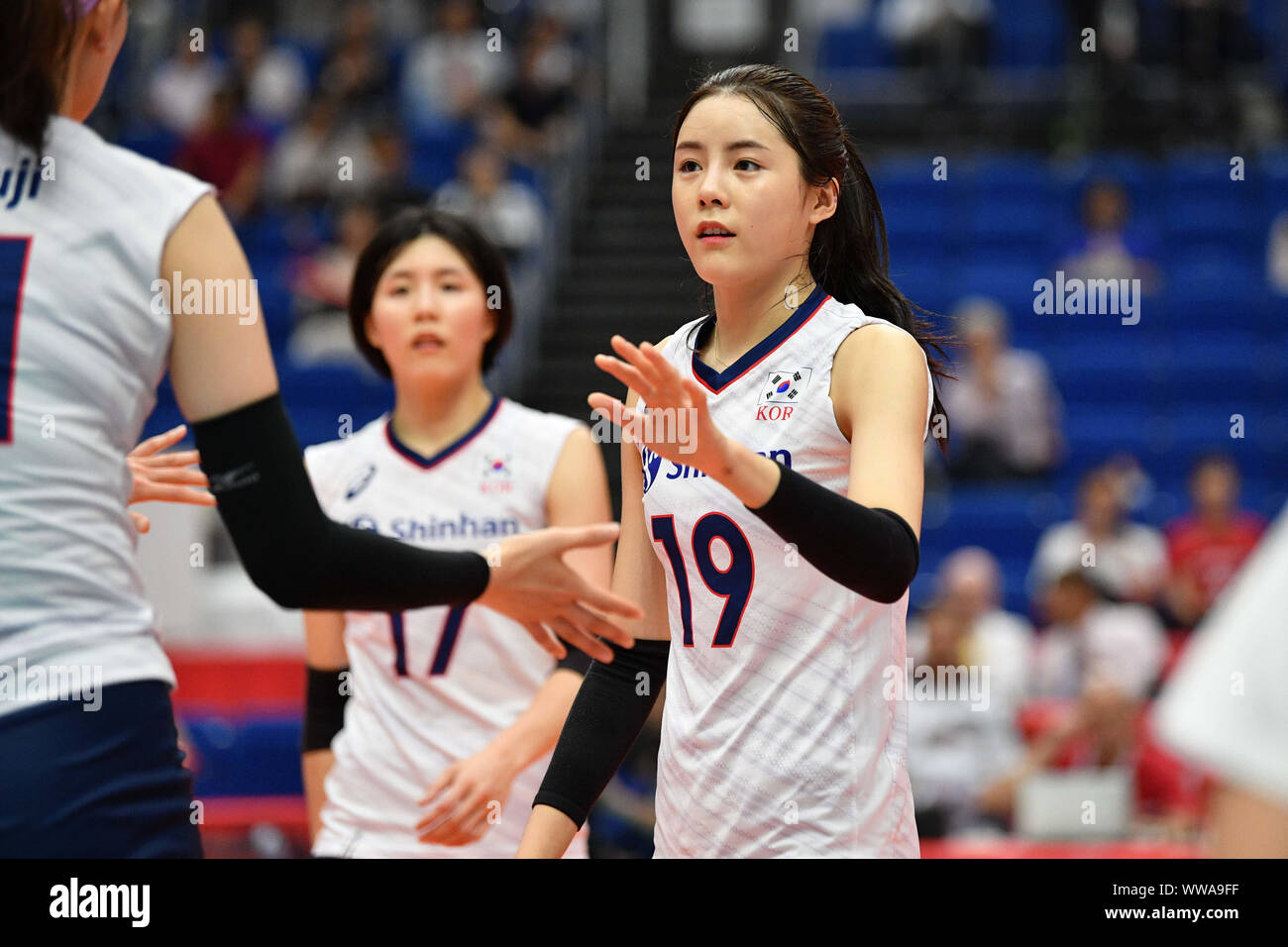 Kanagawa, Japan. Credit: MATSUO. 14th Sep, 2019. Dayeong Lee (KOR) Volleyball : 2019 FIVB ...