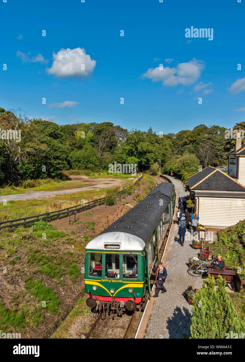 KEITH AND DUFFTOWN RAILWAY MORAY SCOTLAND THE WHISKY LINE TRAIN AT ...