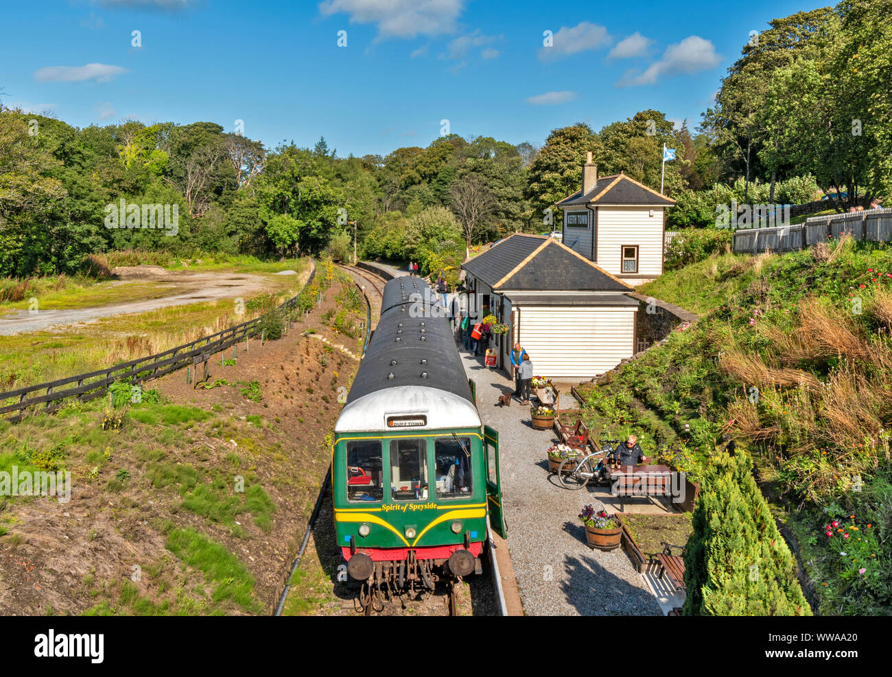 KEITH AND DUFFTOWN RAILWAY MORAY SCOTLAND THE WHISKY LINE TRAIN AT ...