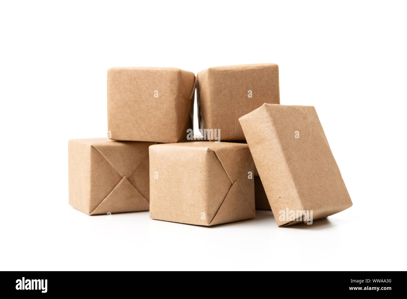 Online shopping and delivery concept. Bunch of express delivery carton ...