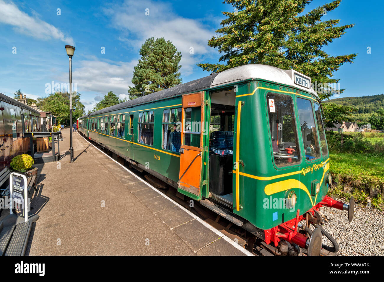 KEITH AND DUFFTOWN RAILWAY THE WHISKY LINE MORAY SCOTLAND THE TRAIN AT ...