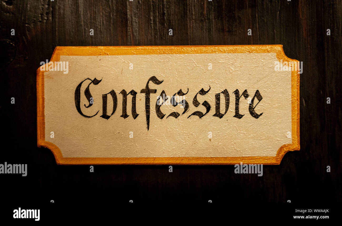 Confessional in cathedral hi-res stock photography and images - Alamy