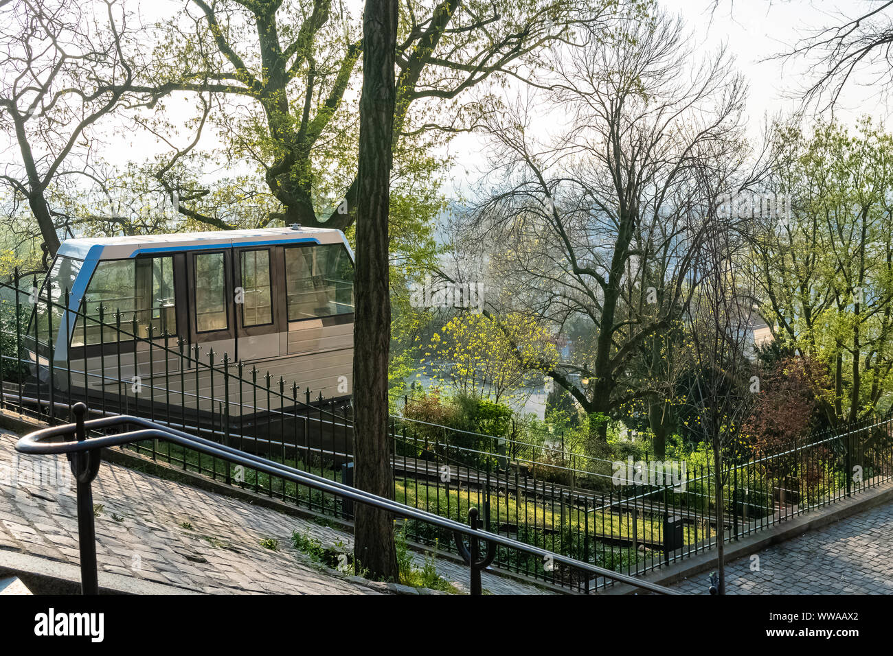 Funicular railway montmartre paris france hi-res stock photography and ...