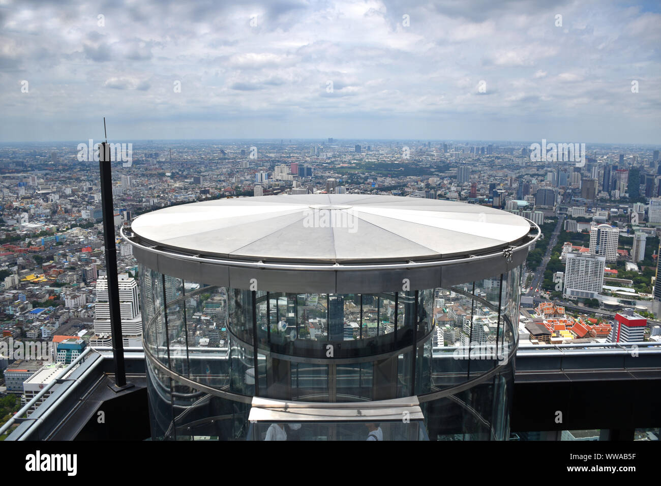Panoramic skyline view of Bangkok from above from The Peak (314 meters ...