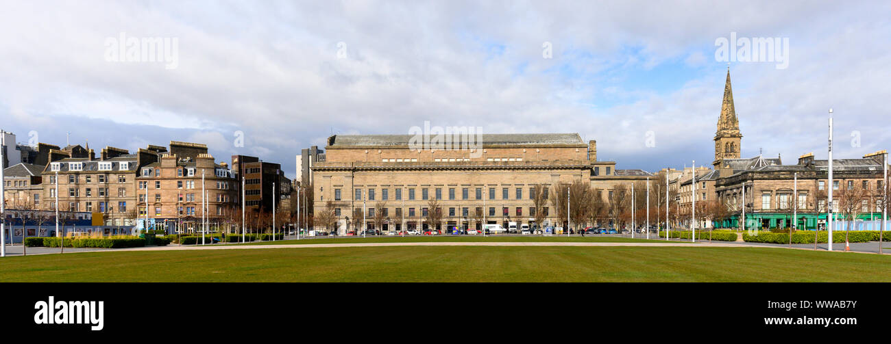 View of Caird Hall from the waterfront, Dundee, Scotland, UK Stock ...