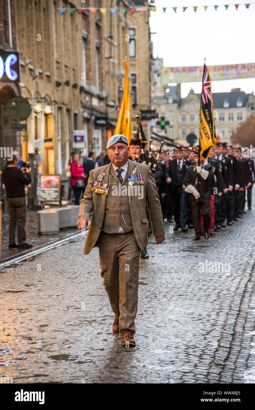 A retired army officer leads a group of veterans of the Argyll and ...