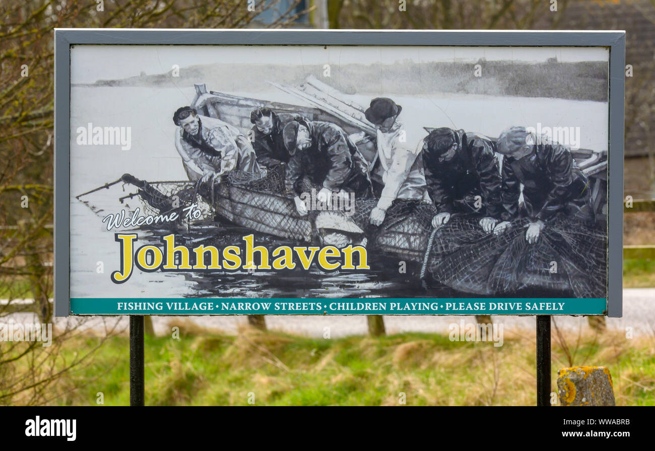 Welcome to sign at johnshaven hi-res stock photography and images - Alamy