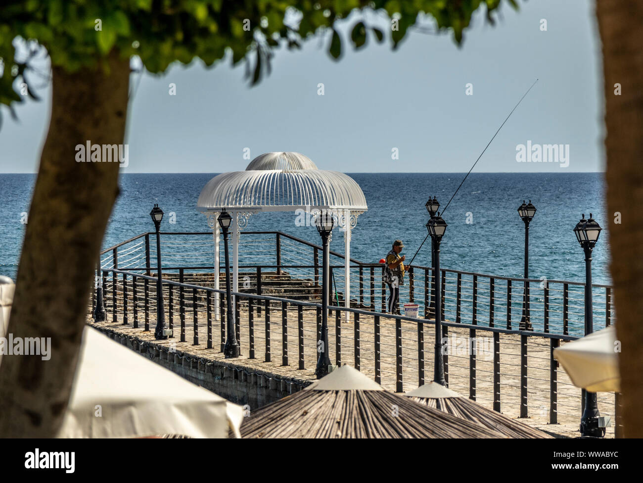 Elias Beach pier, Limassol, Cyprus Stock Photo - Alamy