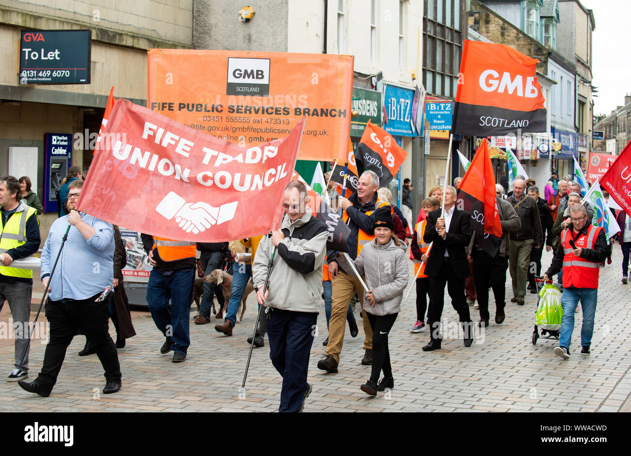 The Scottish Trade Union Congress "Fighting for our Future" march and ...