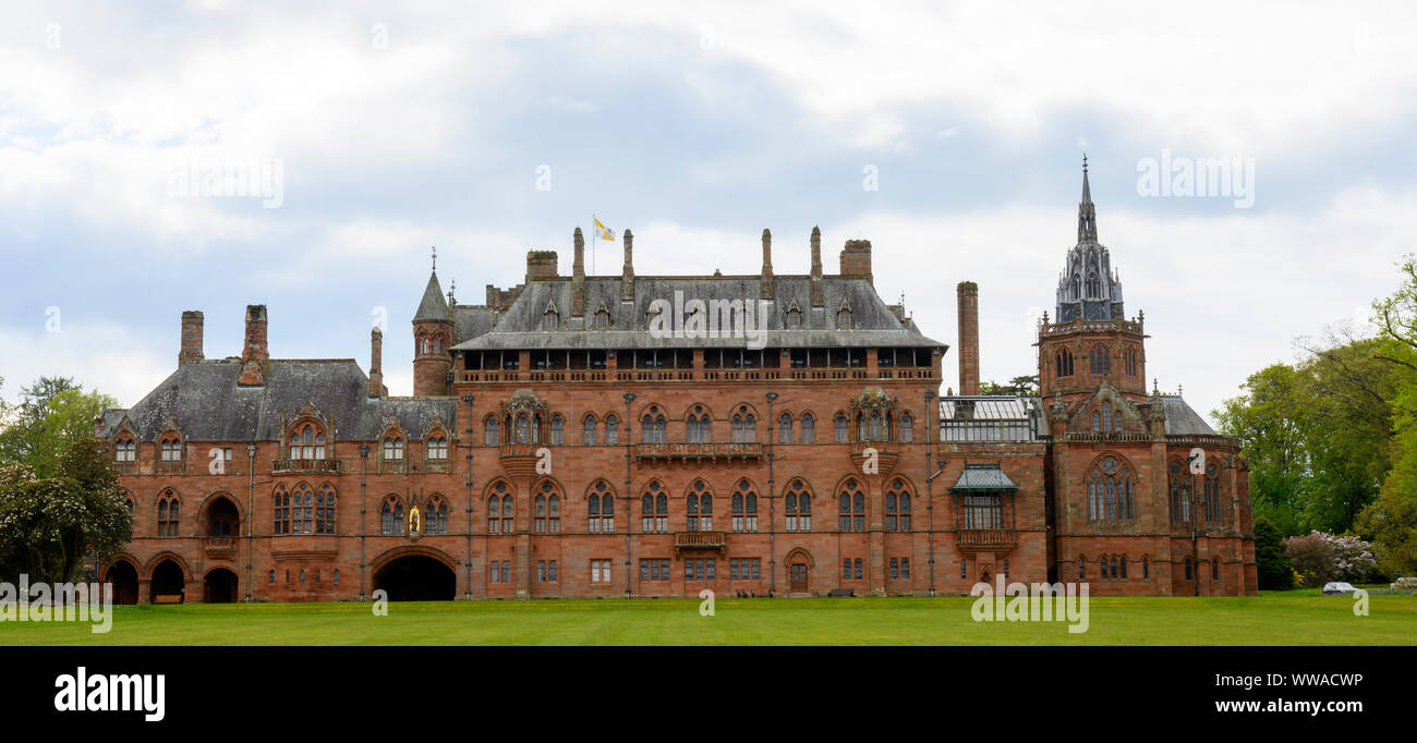 Exterior view of Mount Stuart House, Rothesay, Isle of Bute, Scotland ...