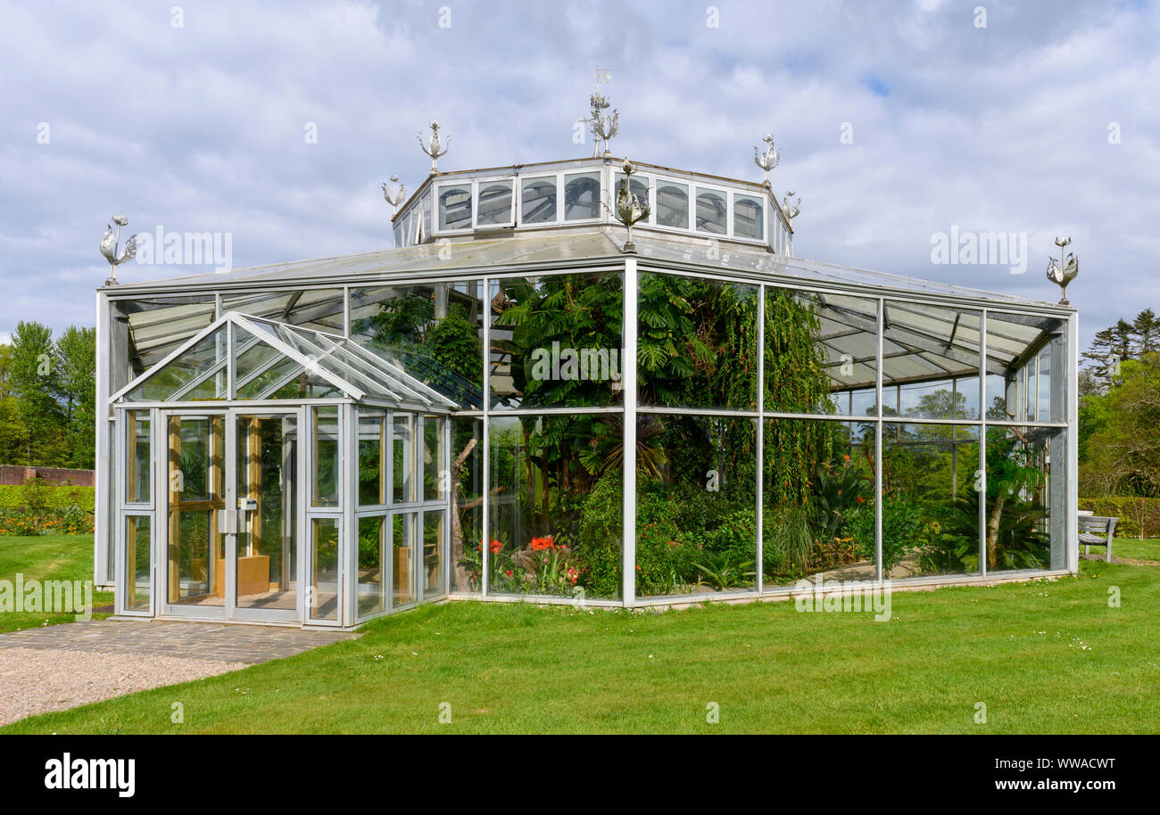 New glasshouse in the gardens at mount Stuart House, Isle of Bute ...