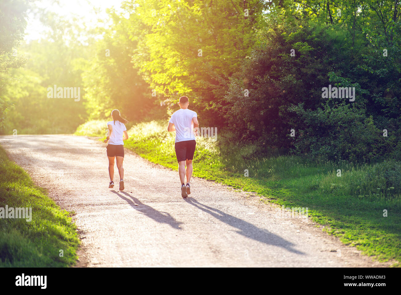 Trail fitness outdoors active view hi-res stock photography and images ...