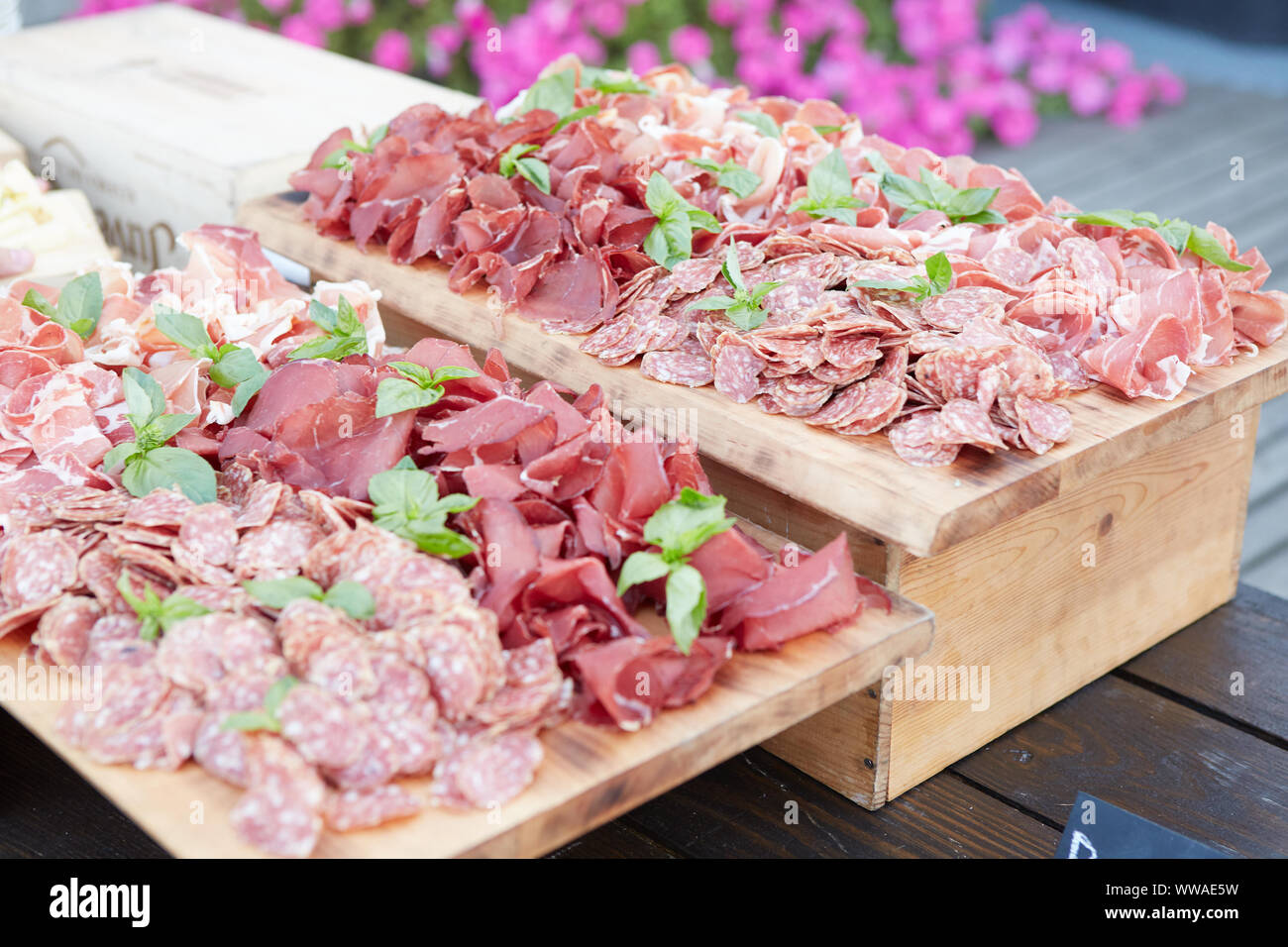 Assorted deli meats plate hi-res stock photography and images - Alamy