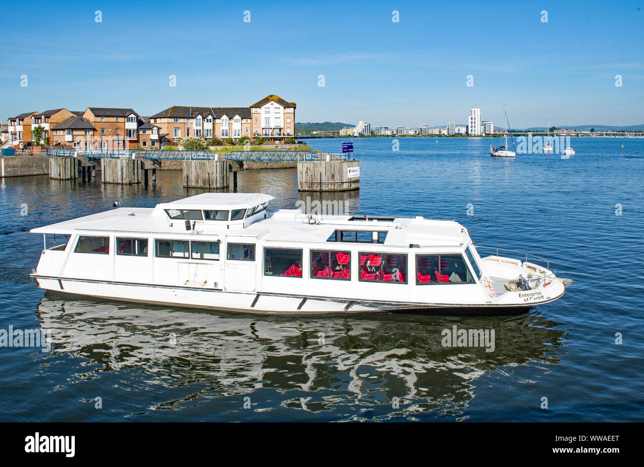 The Enterprise of Cardiff, a passenger ferry boat covering Cardiff Bay ...