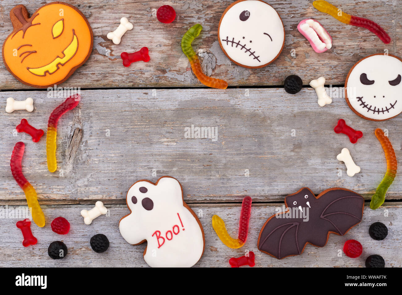 Halloween party composition Stock Photo - Alamy