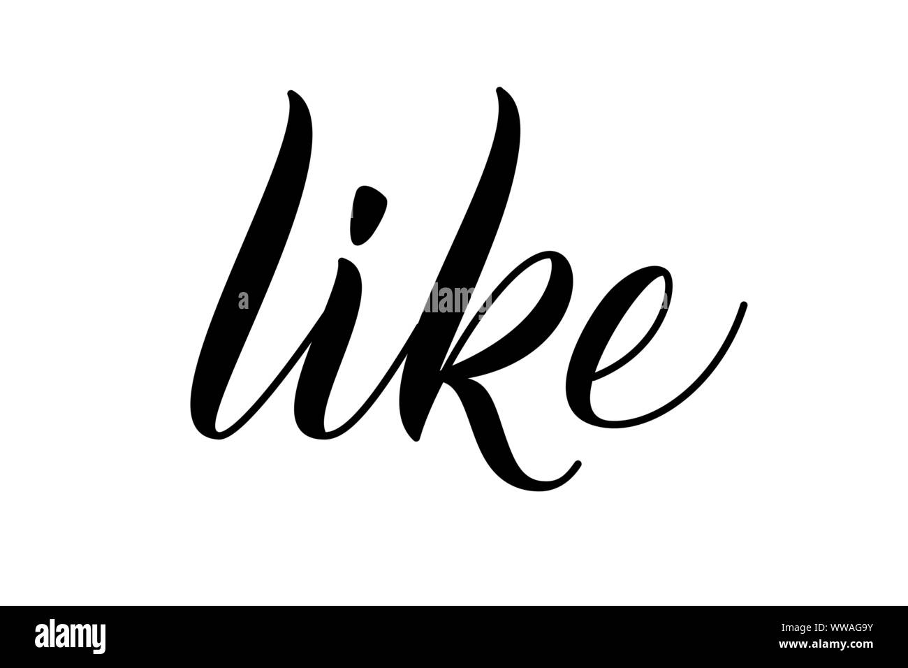 Like brush calligraphy Stock Vector Image & Art - Alamy