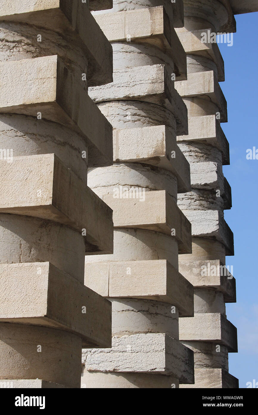 Close-up of columns at the front of the Director's House, designed by ...