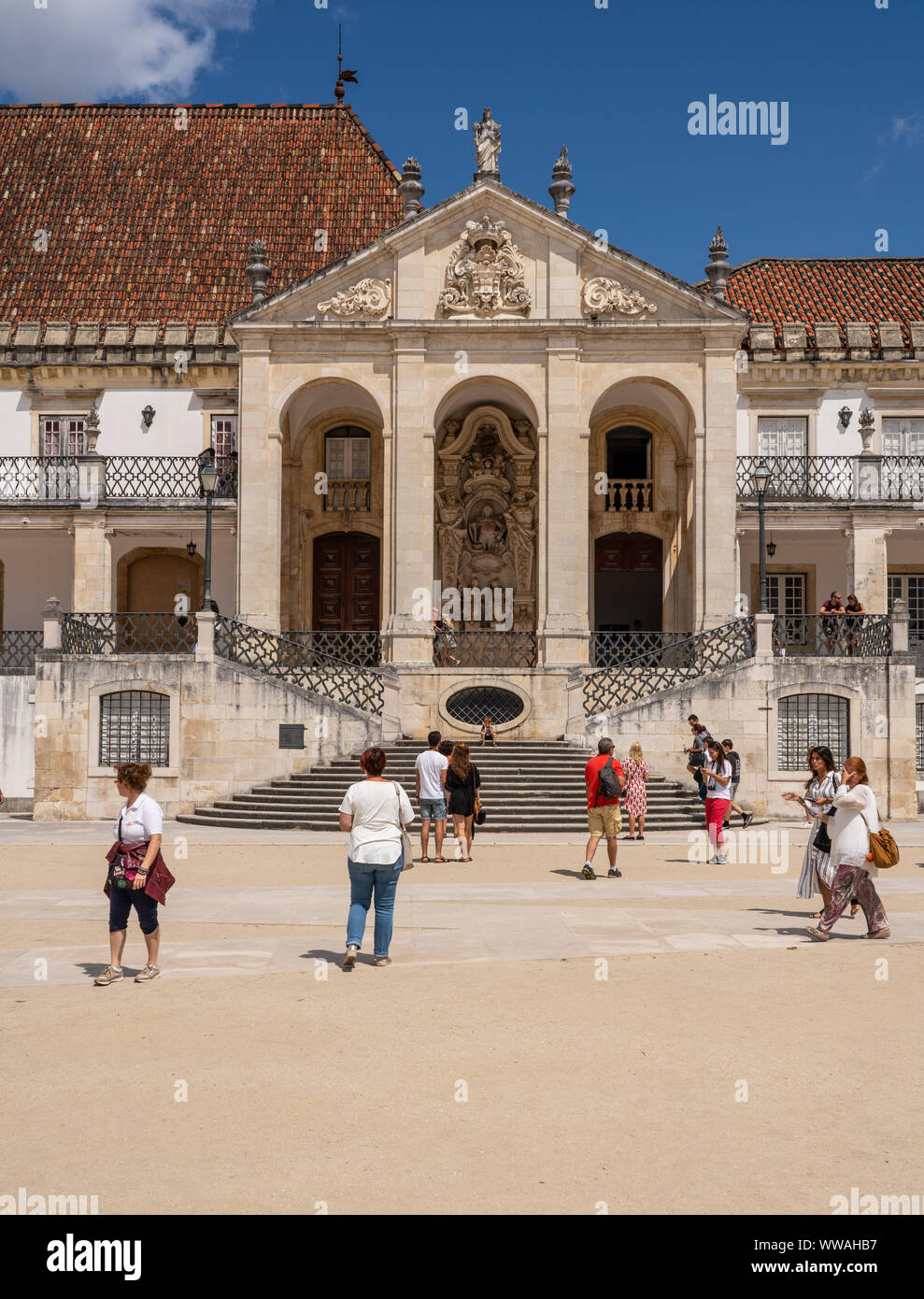 Main quadrangle of University of Coimbra Stock Photo - Alamy