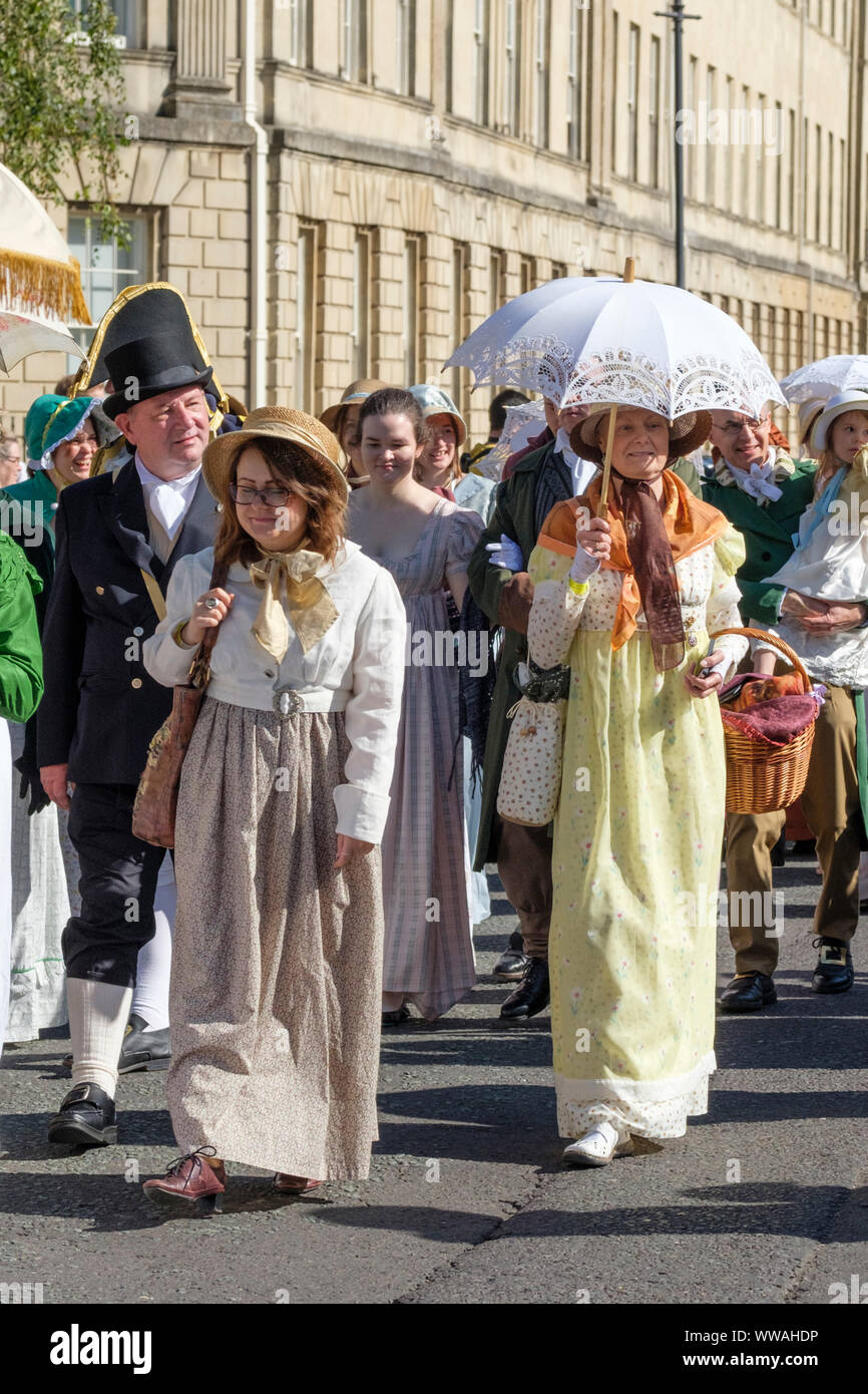 Bath, Somerset, UK. 14th September 2019. Jane Austen enthusiasts in ...