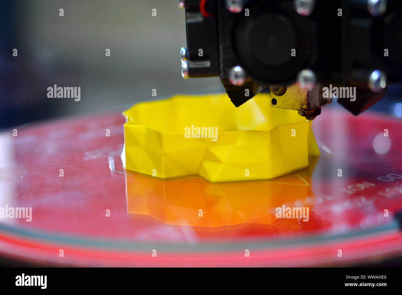 3d printing printer close-up model abstract close-up. Progressive ...