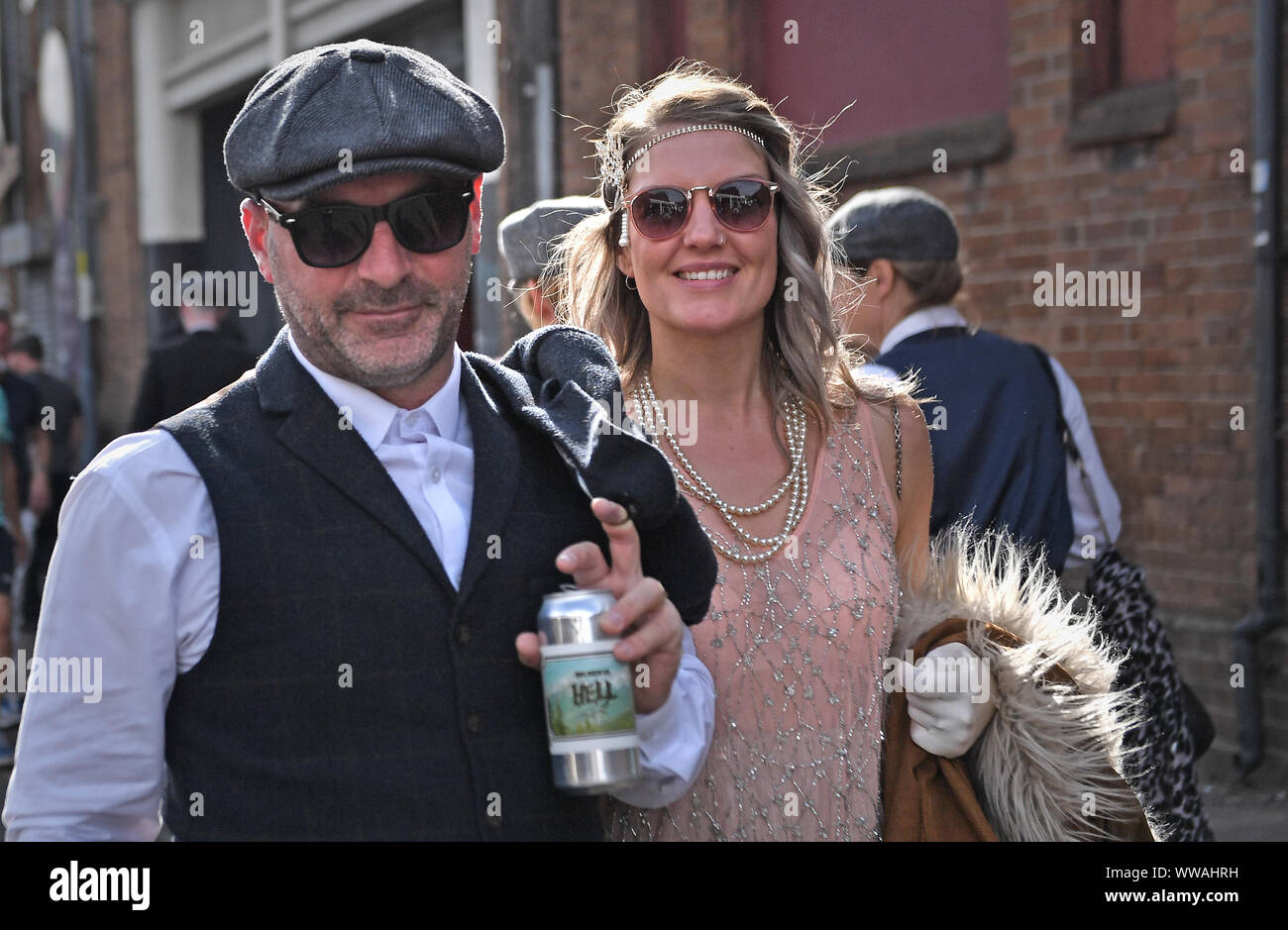People during the Peaky Blinders Festival in Birmingham Stock Photo - Alamy
